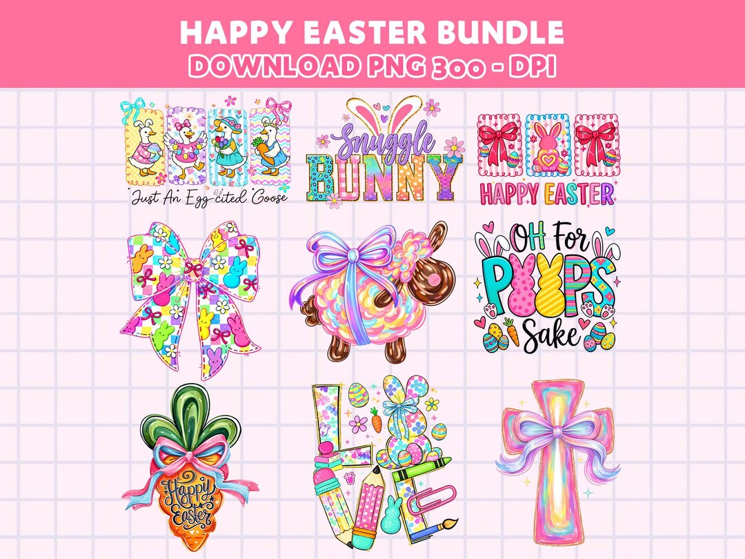 Easter Mega Bundle Png, Easter Kids Png Bundle, Teacher Easter Png ...