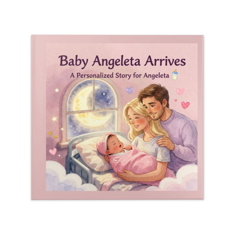 Personalized Baby Arrival Story Book | Newborn Keepsake, Angeleta Set ...