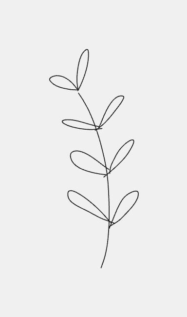 Hand-drawn Minimal Monochrome Line Art - Linked With Love for Plants - Etsy