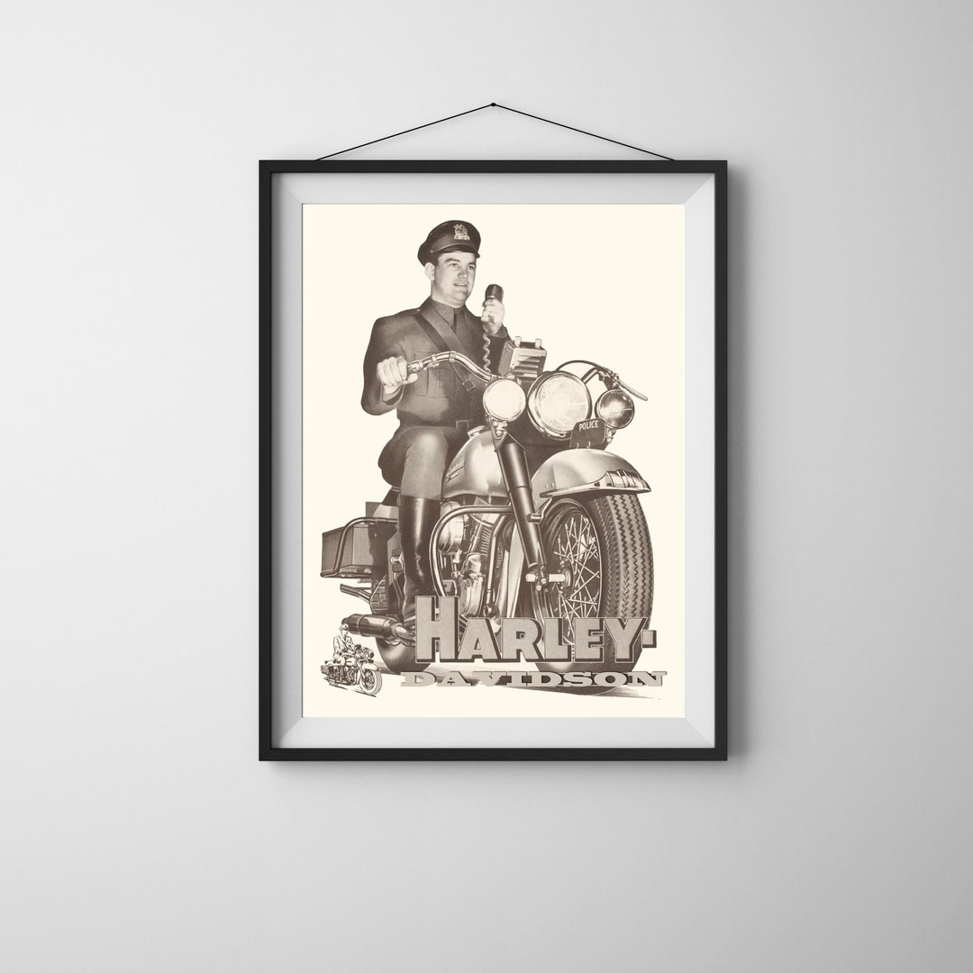 Vintage Harley-davidson MOTORCYCLE Police Officer RADIO Traffic Cop ...