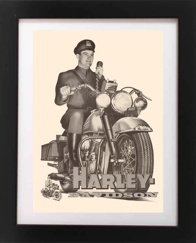 Vintage Harley-davidson MOTORCYCLE Police Officer RADIO | Etsy