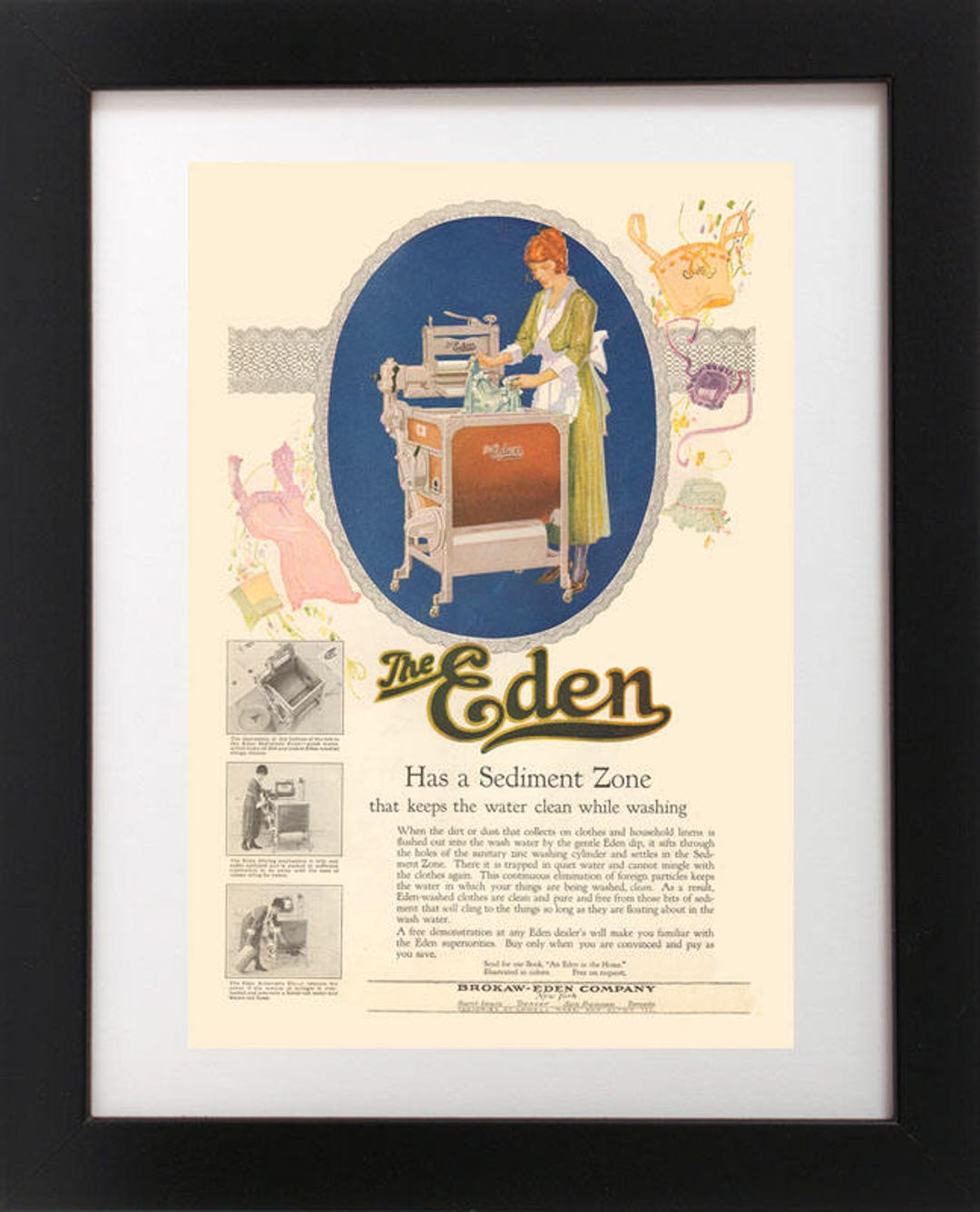 Antique 1920's the EDEN Washing Machine Washer Laundry Room Housewife ...