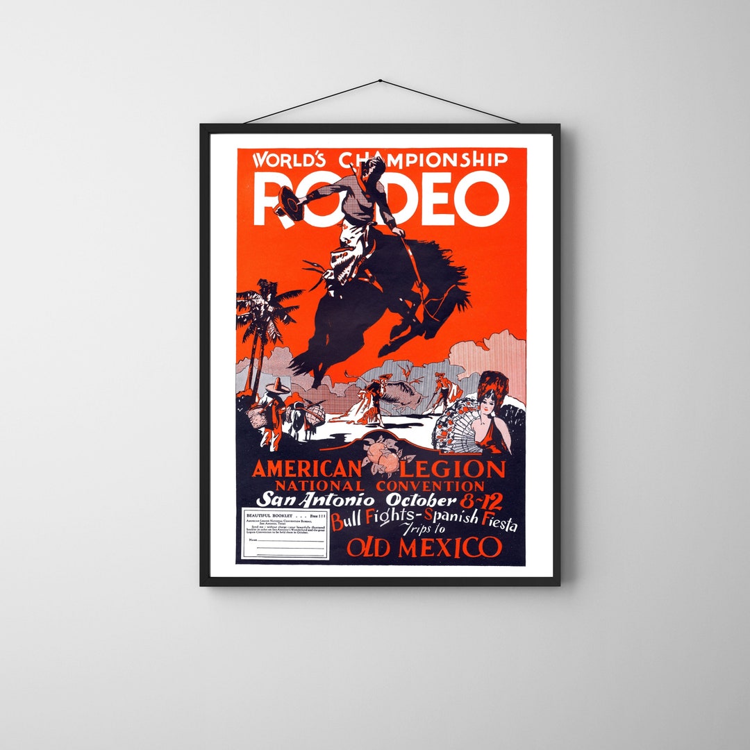 Vintage San Antonio TX Texas RODEO World Champion Bronco COWBOY Horse ...