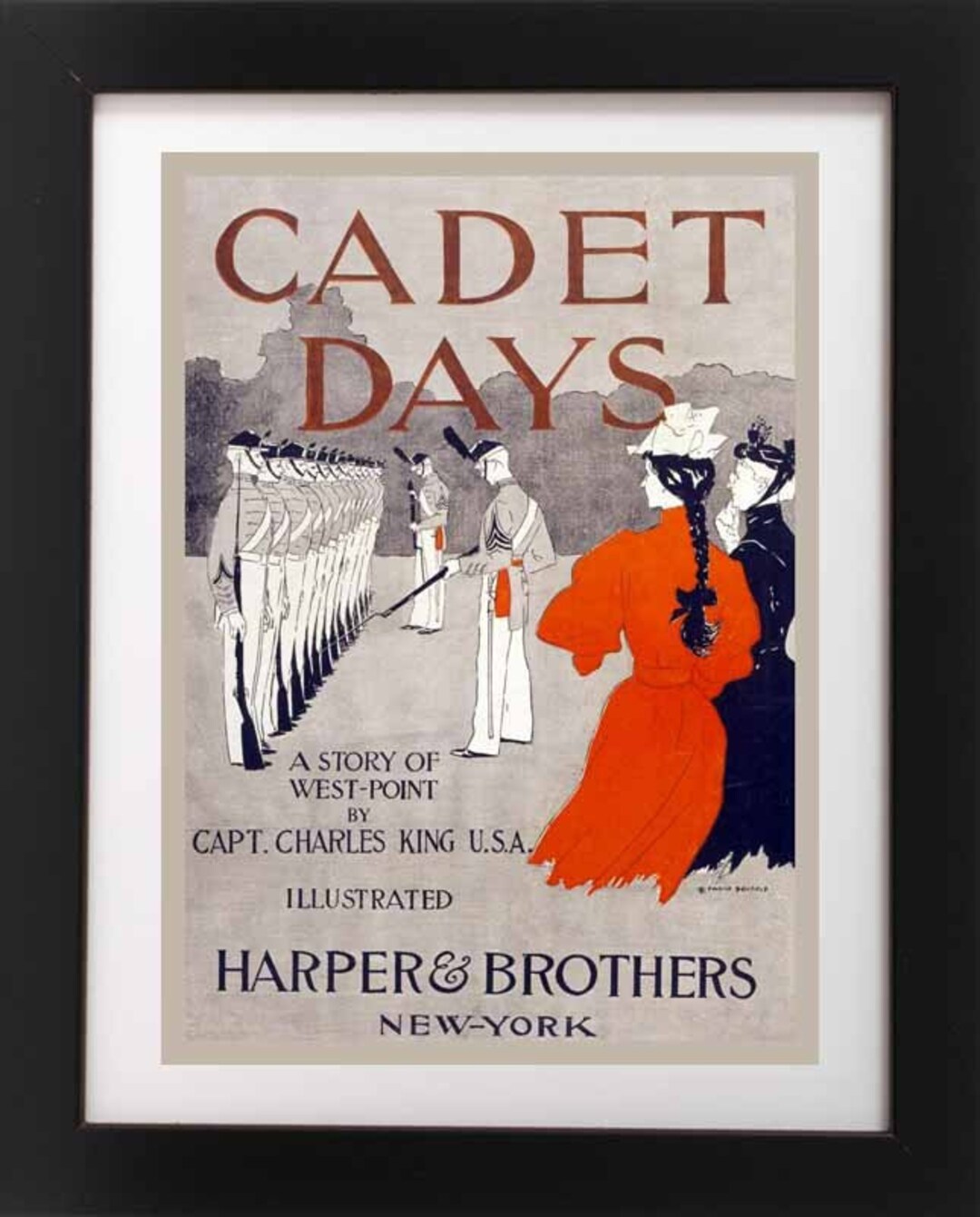 Antique WEST POINT Army Military Academy Cadet Rifle Poster ...