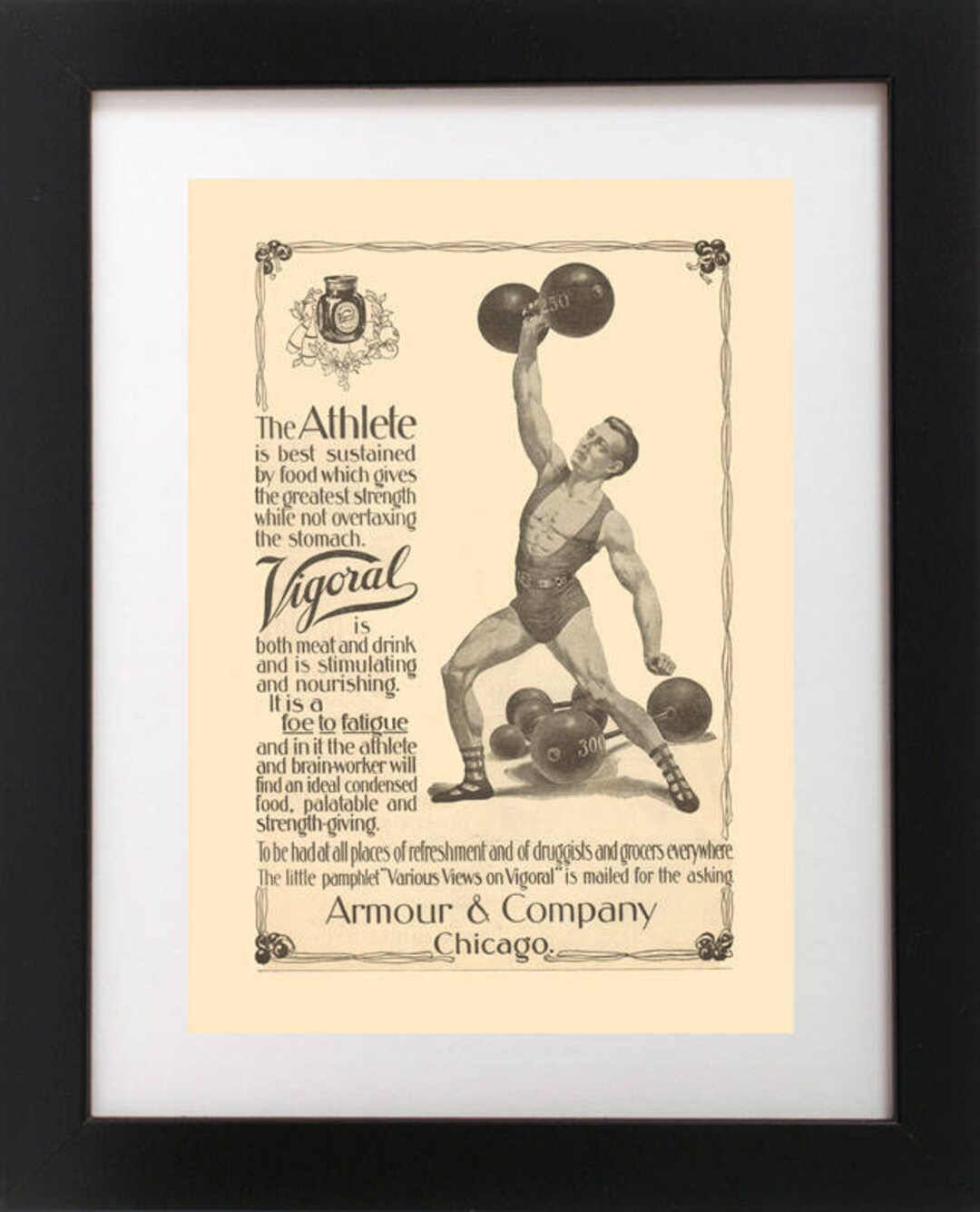 Antique Weight Lifting BODY Building Builder ATHLETE Sports Vigoro ...