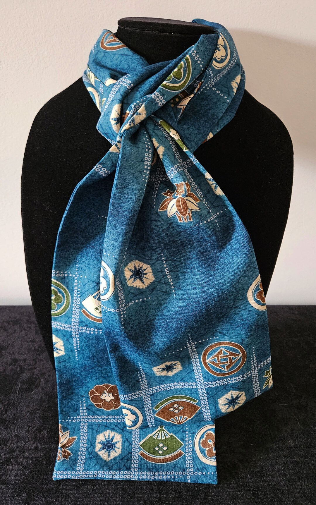 Japanese Kimono Scarf S1395 Light Weight Soft Wool Print - Etsy