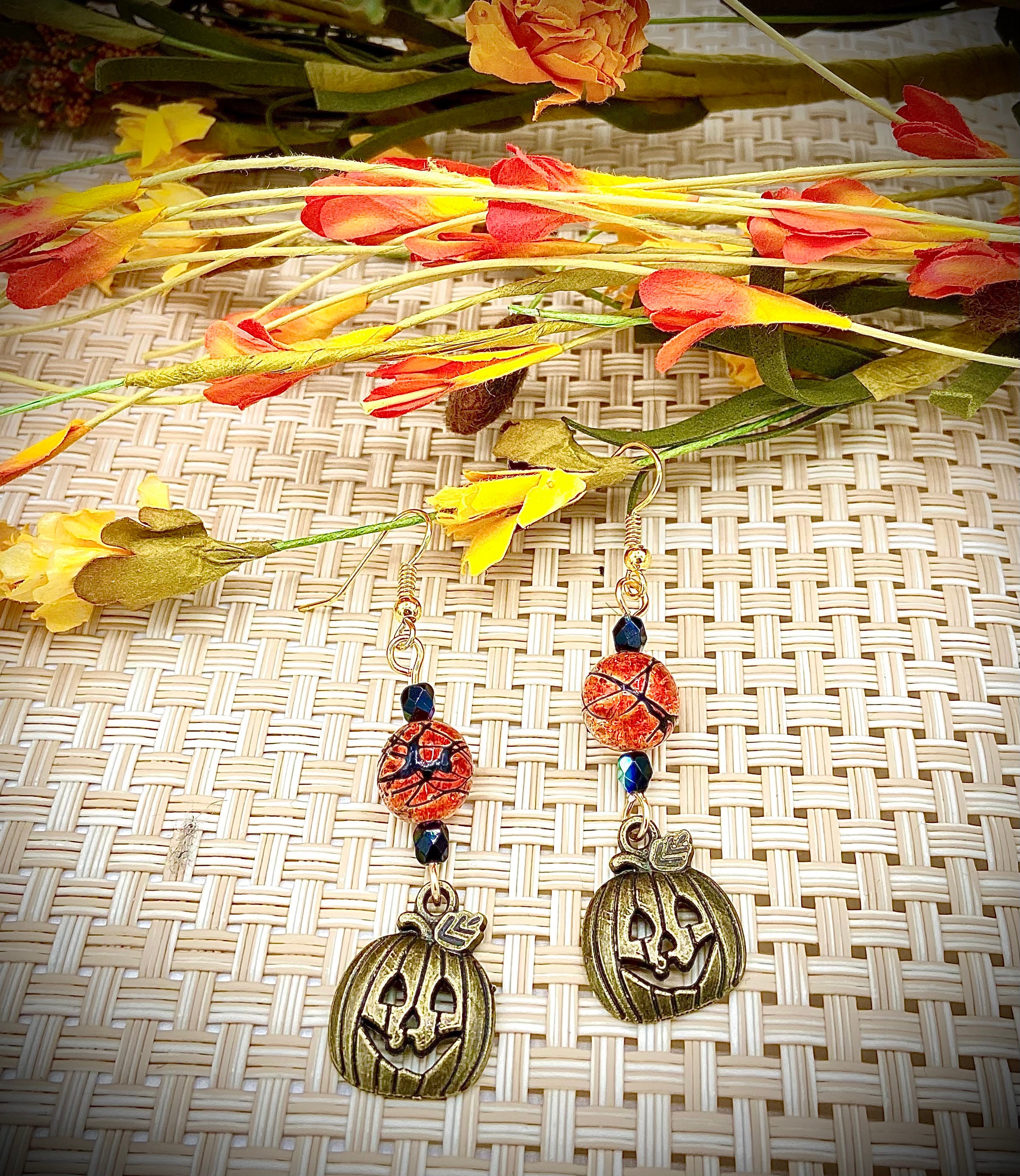 Pumpkin Charm Halloween Earrings, Halloween Earrings,pumpkin Earrings ...