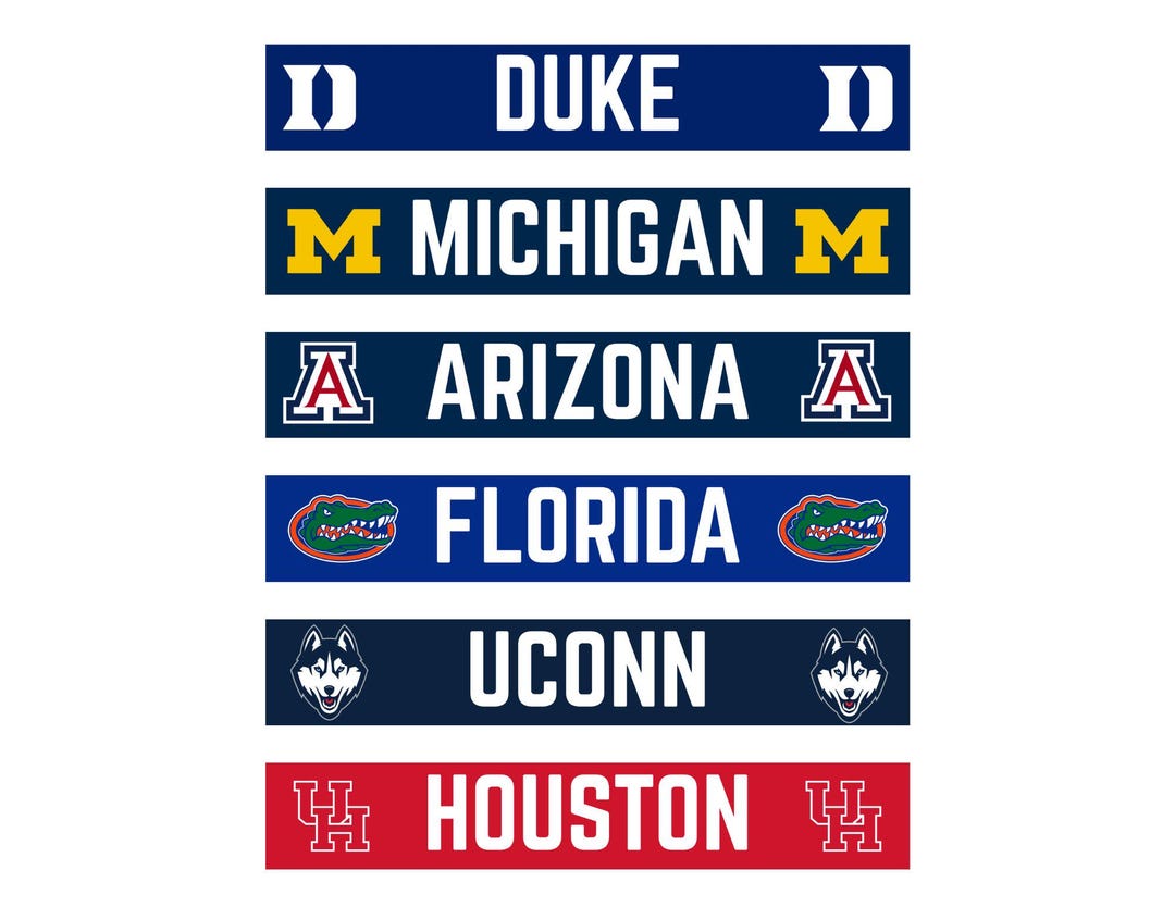 March Madness 2026 Team Nameplates | Printable NCAA Bracket Labels (PDF ...