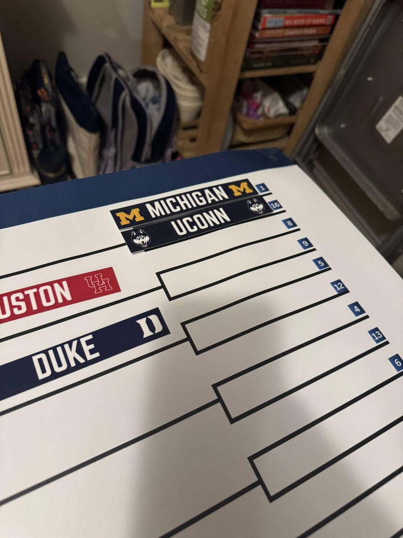 March Madness 2026 Team Nameplates | Printable NCAA Bracket Labels (PDF ...