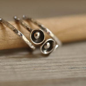 Sterling Silver Flower Buds Ring, Hand Forged - Etsy