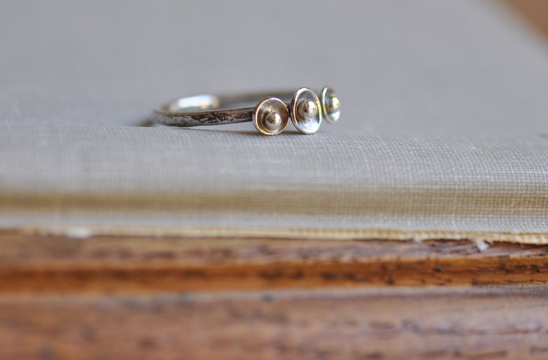 Sterling Silver Flower Buds Ring, Hand Forged - Etsy
