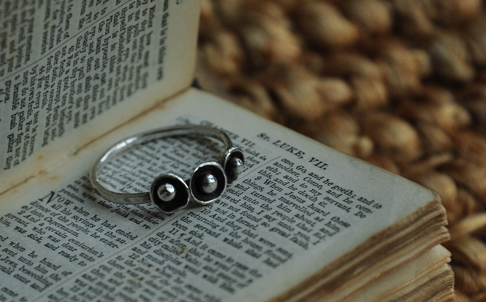 Sterling Silver Flower Buds Ring, Hand Forged - Etsy