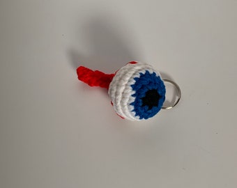 Crochet Eyeball Keychain - Etsy