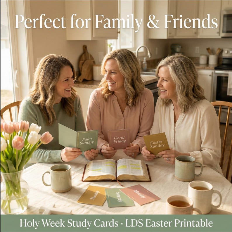 Holy Week Study Cards, LDS Easter Scripture Printable (instant Download ...