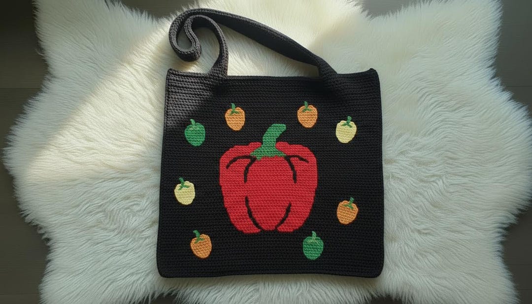 Chili Pepper Crochet Tote Bag Pattern – Spicy Food Lover Crochet ...