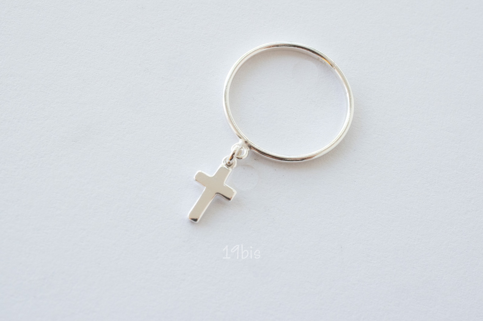 Cross Dangle Ring Tiny Cross Silver Cross Ring Religious - Etsy