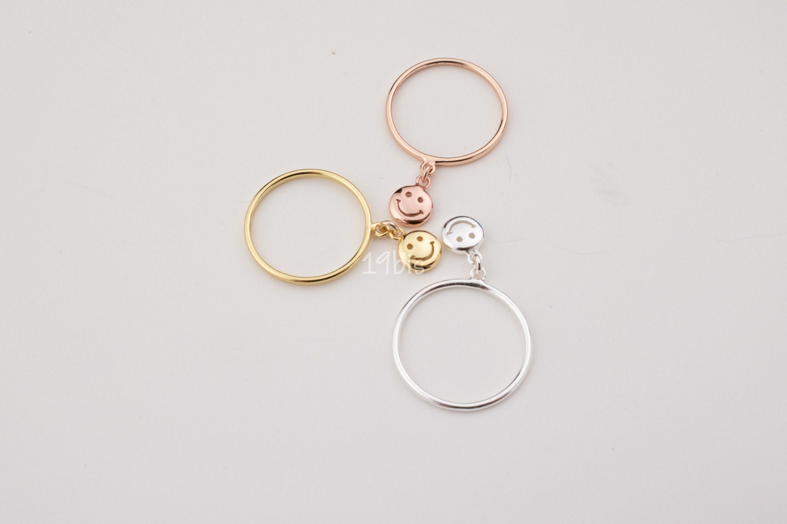 Smiley face ring emoji jewelry Happy face ring smiley | Etsy