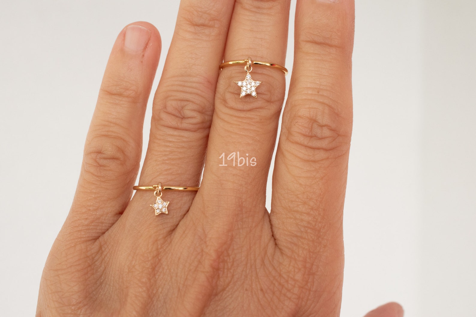 Star Dangle Ring Tiny Star Ring Celestial Ring Cz Star | Etsy