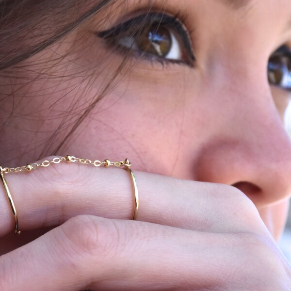 Double Ring Chain - Etsy