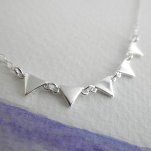 Silver Triangle Necklace - Mini Triangle - 925 Solid Sterling Silver ...