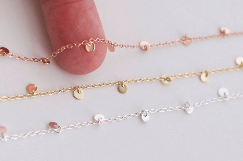 Tiny Disc Bracelet Shimmer Bracelet trendy Disc Bracelet - Etsy