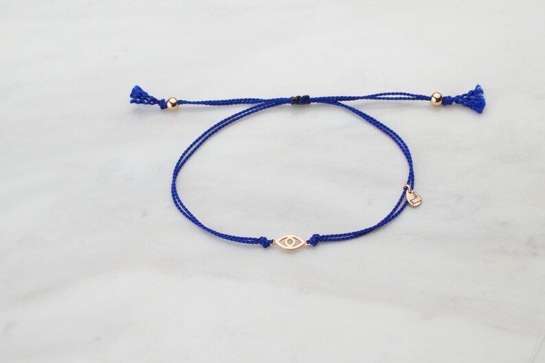 Evil Eye Bracelet Adjustable Eye Bracelet Tiny Evil Eye - Etsy