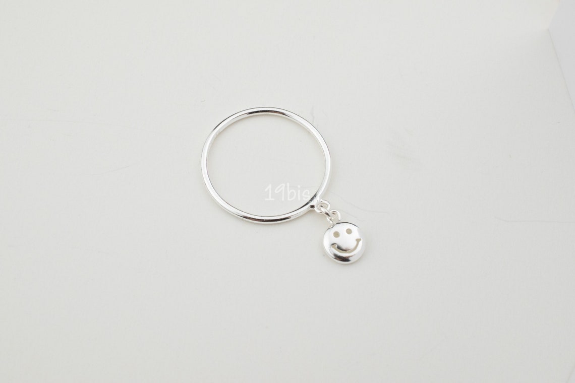 Smiley face ring emoji jewelry Happy face ring smiley | Etsy