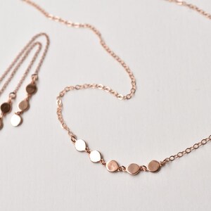 Rose Gold Mini Disc Necklace - Multi Disc - Rose Gold Circle Necklace ...