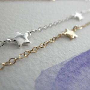 Station Star Necklace - Star Necklace - Chain Necklace - Teeny Tiny ...