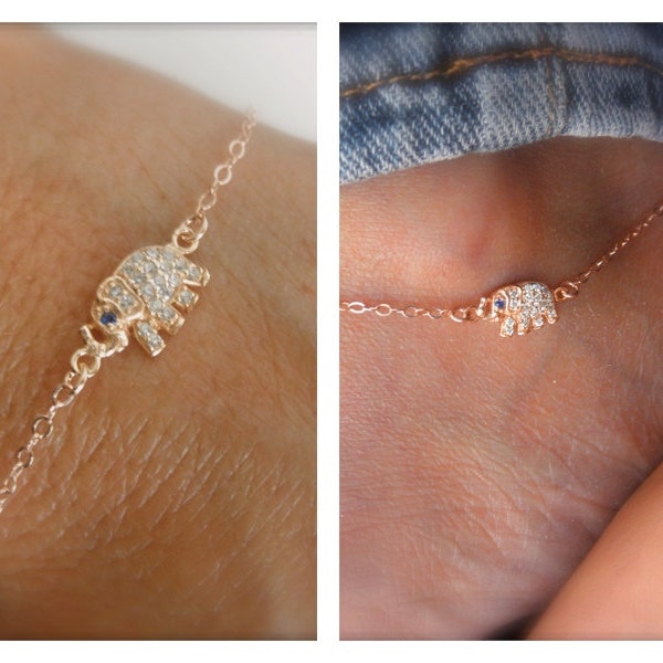 Elephant Anklet - Etsy