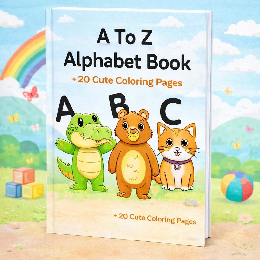 A-Z Alphabet Coloring Book – Fun Animal Pages for Preschoolers (PDF) - Etsy