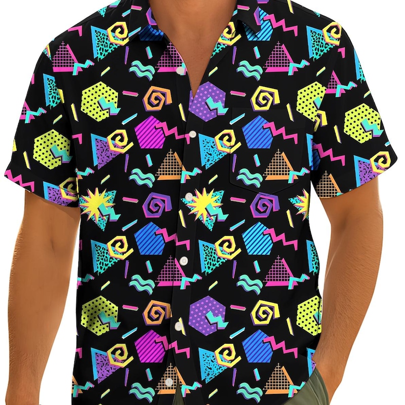Neon Geometric Patterns - Etsy