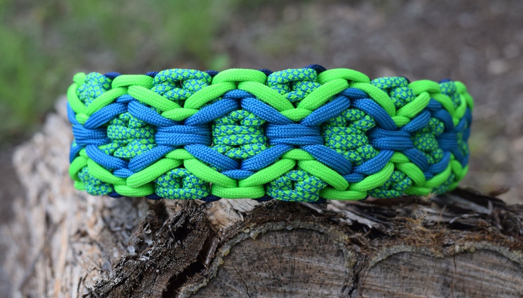Wide Martingale Dog Collar "fischer" – Braided Paracord, Custom Colors ...