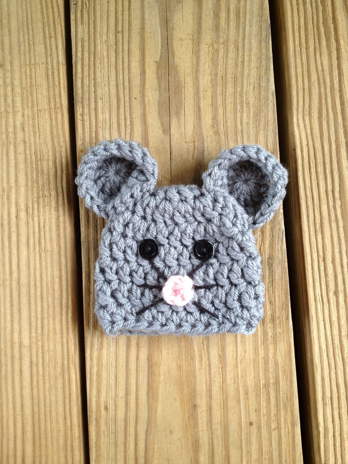 Instant Download Mouse Hat crochet PATTERN PDF newborn | Etsy