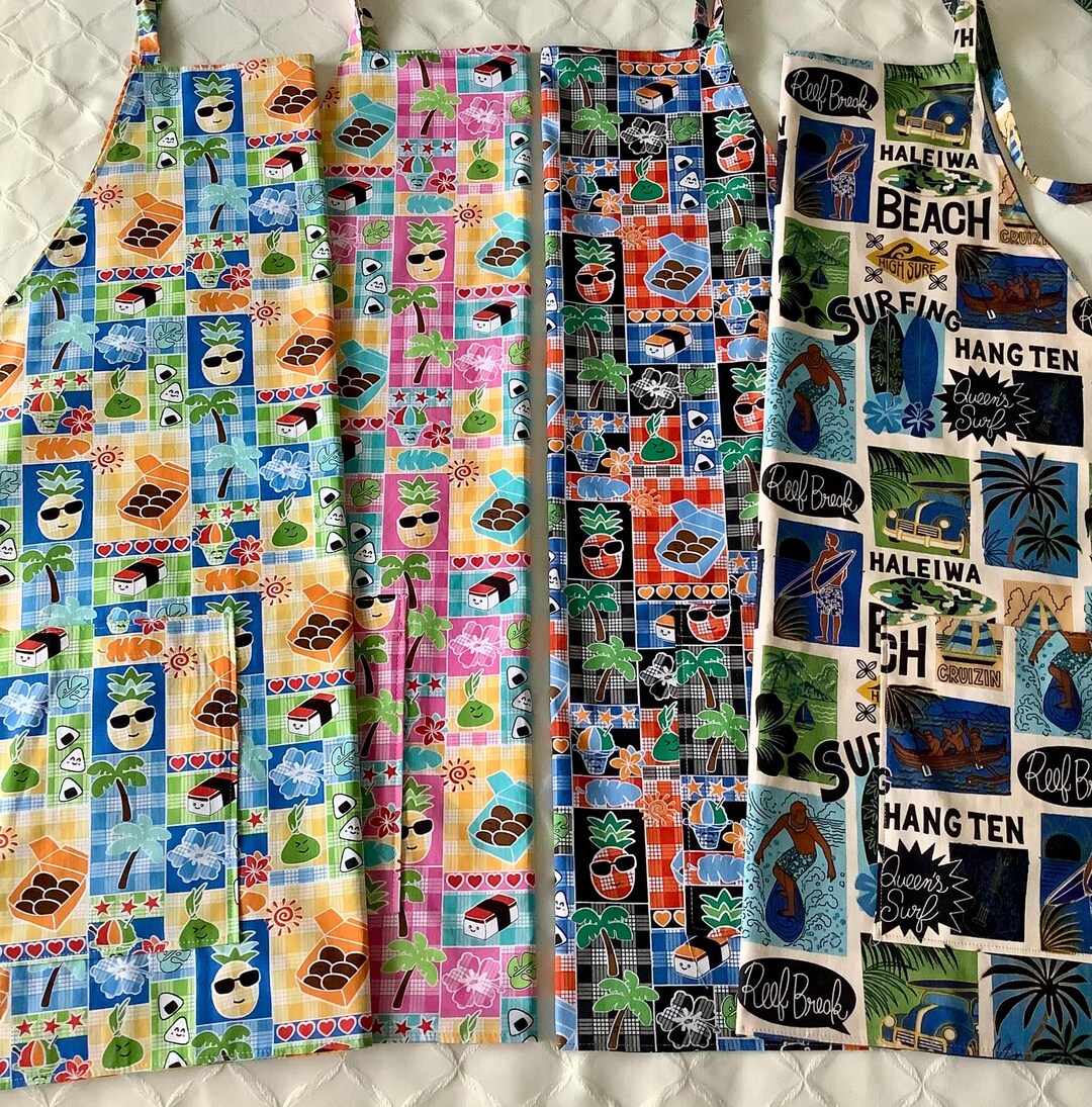 Hawaiian Themed, Palaka Prints, and Surfing, Reversible and Adjustable ...