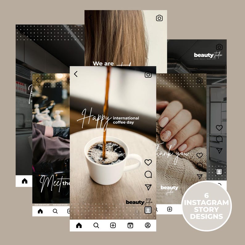 Beauty Salon Branding Kit, Canva Editable Logo Design, Social Media ...