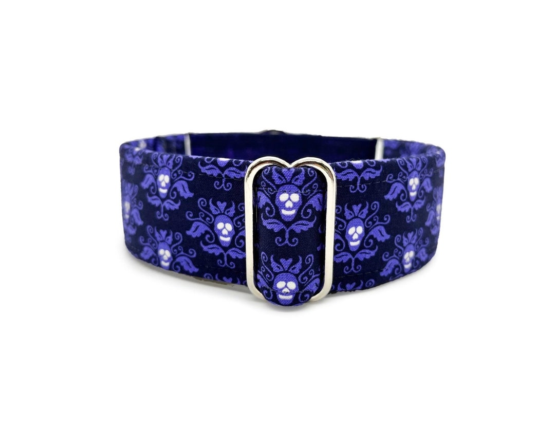 Glow-in-the-dark Skull Wallpaper Martingale OR Side-release Buckle Dog ...