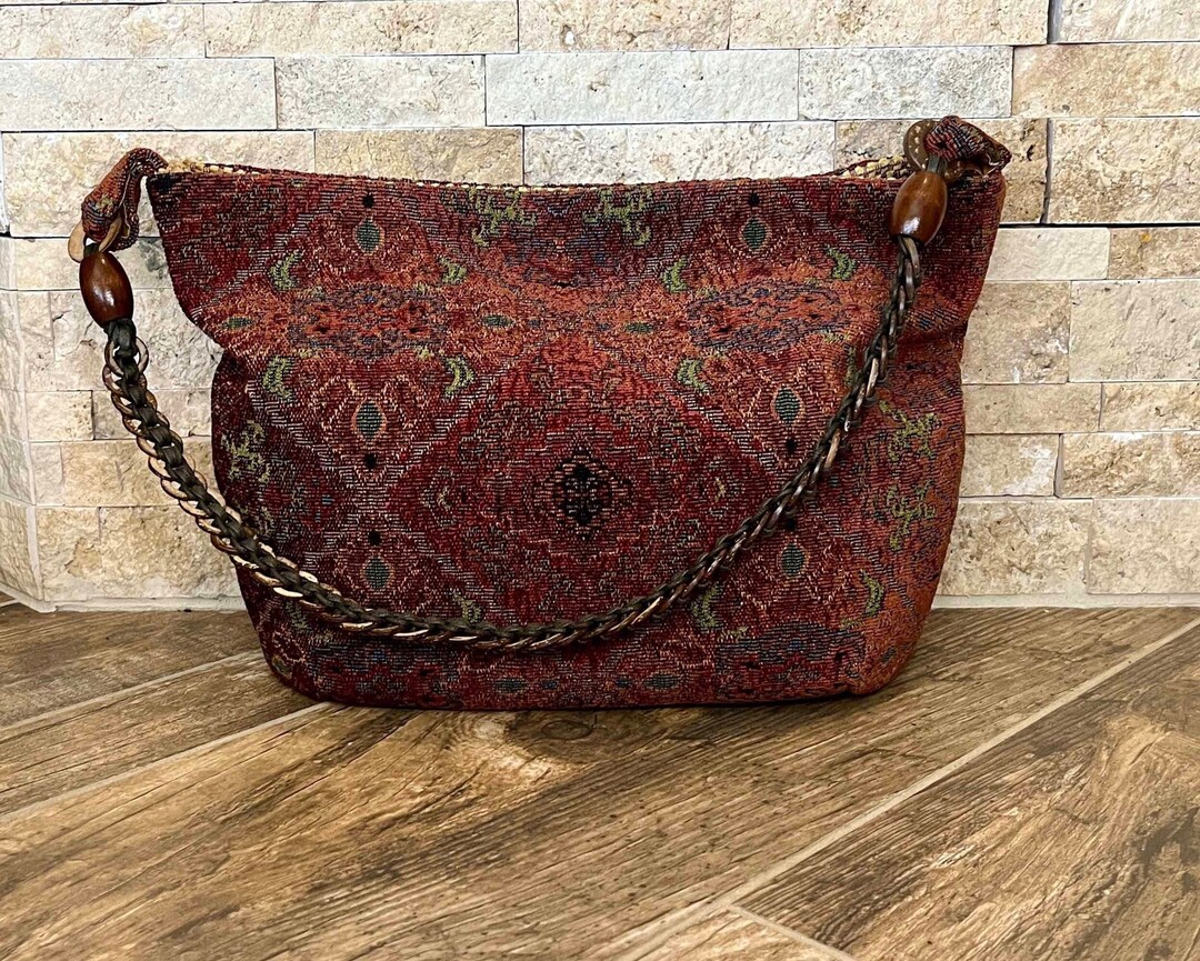 Diamond Tapestry Hobo Bag in Plush Diamond Fabric - Etsy