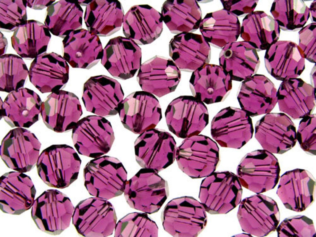 8mm Authentic Swarovski Crystal Round Beads 5000 Amethyst - Etsy