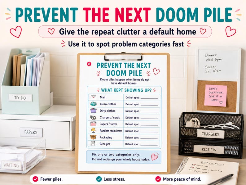 Apartment Cleaning Checklist Printable, ADHD Declutter Guide, Organized ...