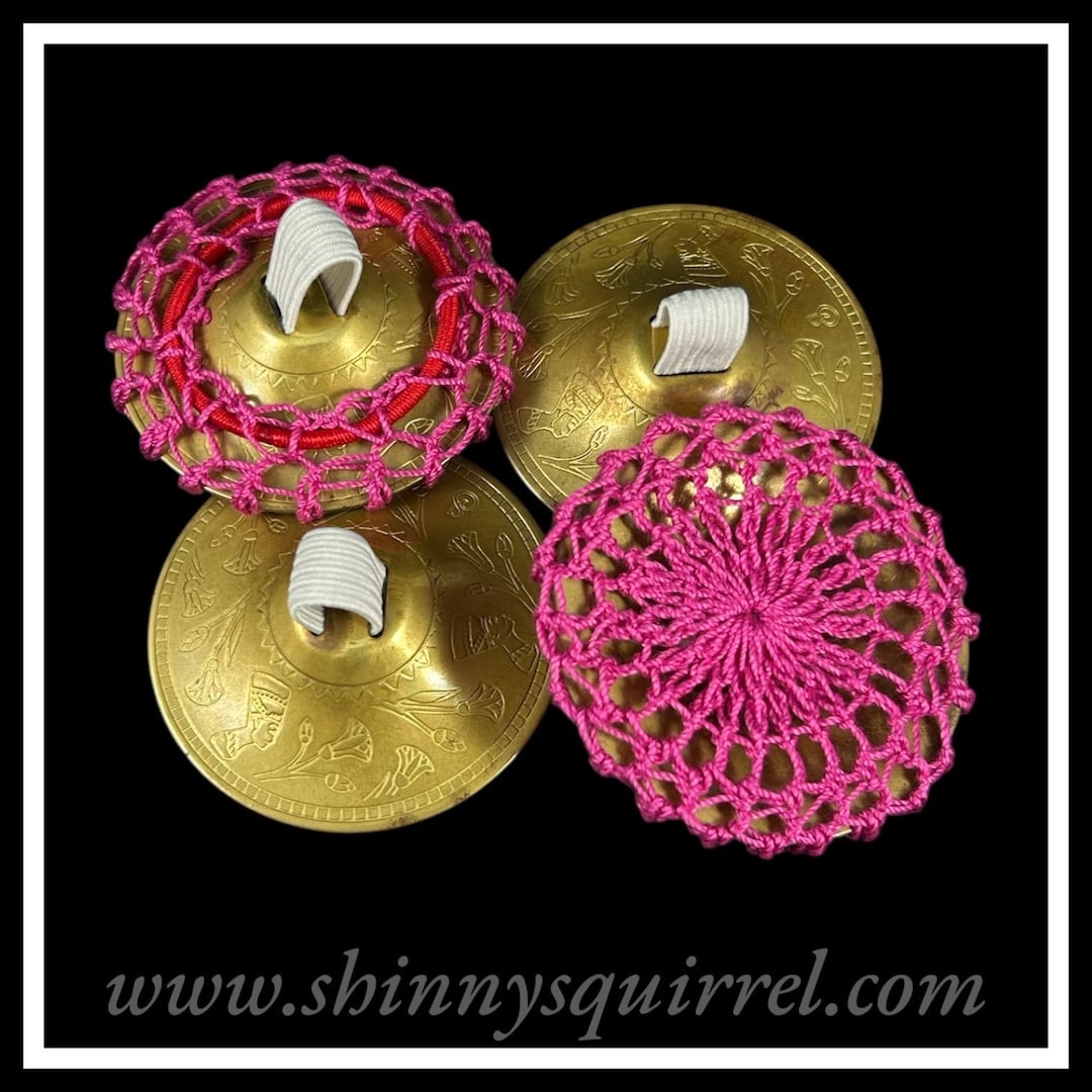 Bright Pink Belly Dance Zill Covers, Zill Muffler, Ziffler, Finger ...