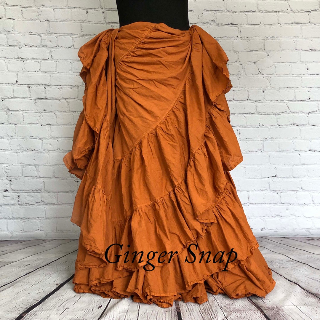 Solid Color/ginger Snap/ 25 or 32 Yard/ruffle Belly Dance Skirt/gypsy ...