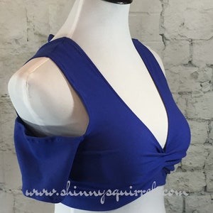 Royal Blue Cotton Belly Dance Choli Top Available in Open, Full or ...