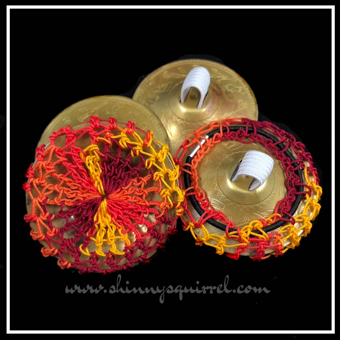 Fire Phoenix, Red, Orange, Yellow Belly Dance Zill Covers, Zill Muffler ...
