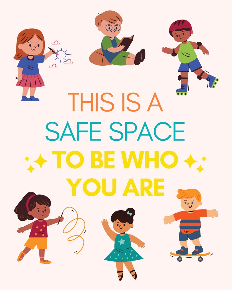 This is A Safe Space to Be Who You Are / Teacher's Printable Sign ...