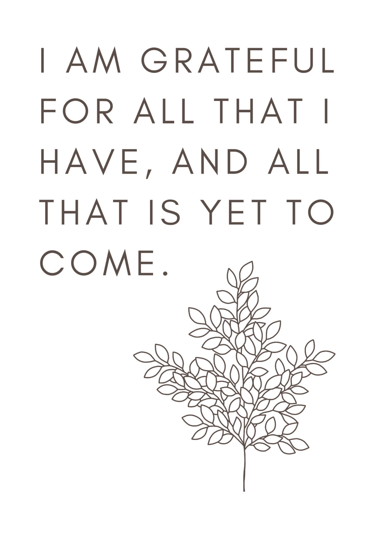 Daily Positive Affirmations / Black and White Prints / DIGITAL DOWNLOAD ...