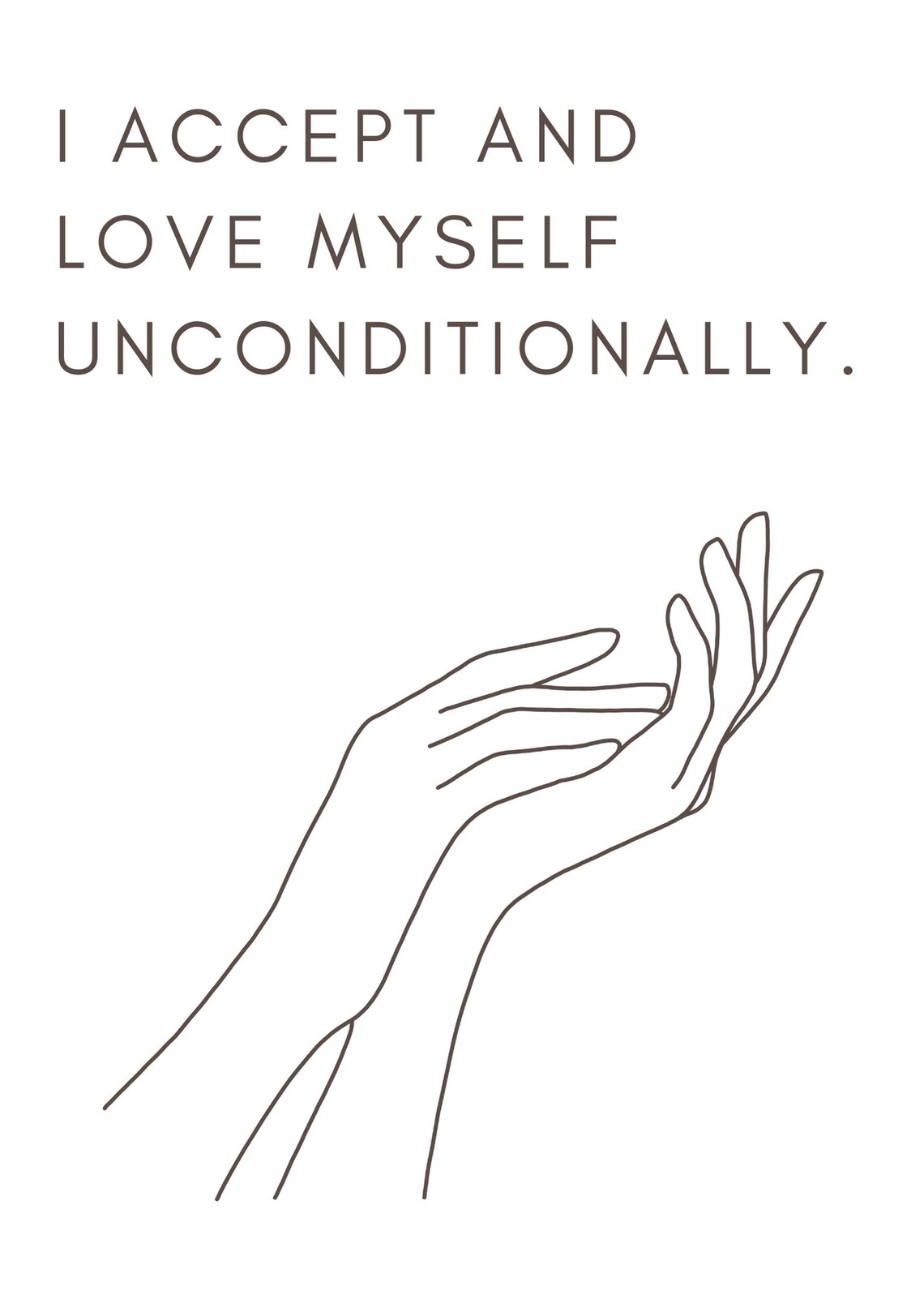 Daily Positive Affirmations / Black and White Prints / DIGITAL DOWNLOAD ...