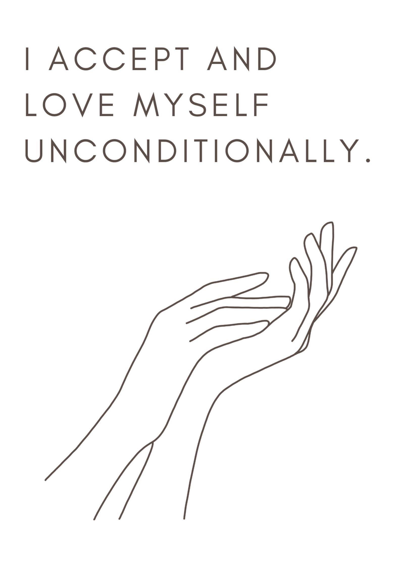 Daily Positive Affirmations / Black and White Prints / DIGITAL DOWNLOAD ...