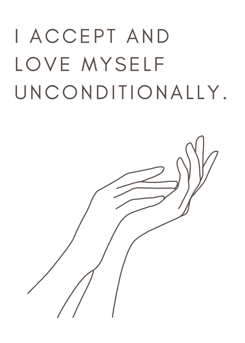 Daily Positive Affirmations / Black and White Prints / DIGITAL DOWNLOAD ...