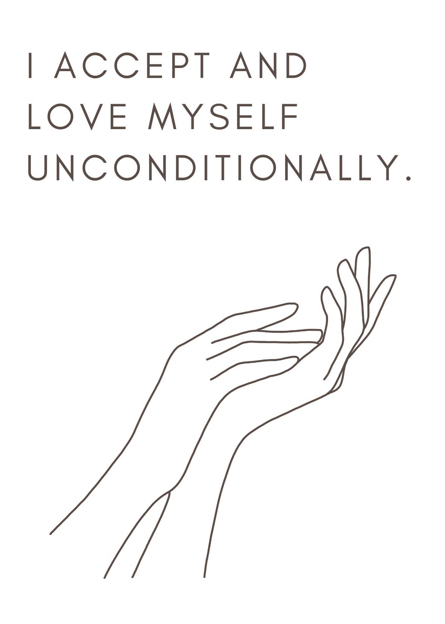 Daily Positive Affirmations / Black and White Prints / DIGITAL DOWNLOAD ...